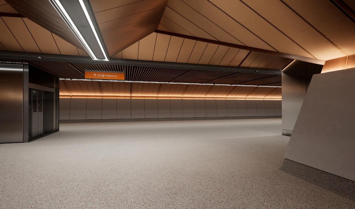 First Look at Station Interiors Unveiled on $6.9 billion Rail Project ...